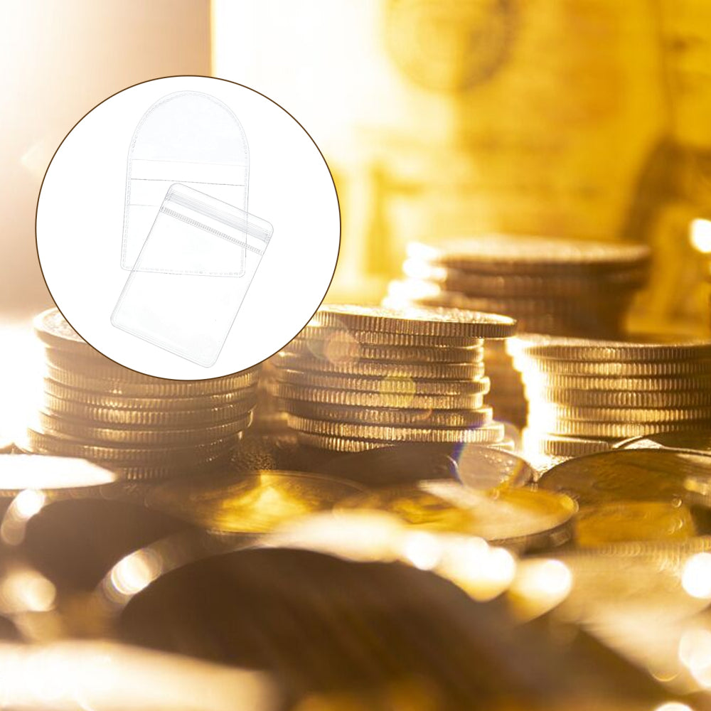 CRASPIRE 1 Bag 100 Pcs Single Pocket Coin Flips 2 Styles Individual ...