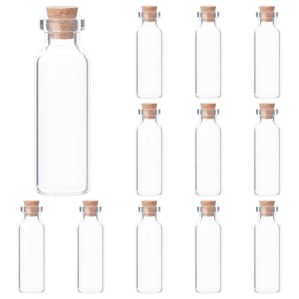 CRASPIRE 1 Set 10ML Mini Glass Jars Bottles with Cork Stopper Wish ...