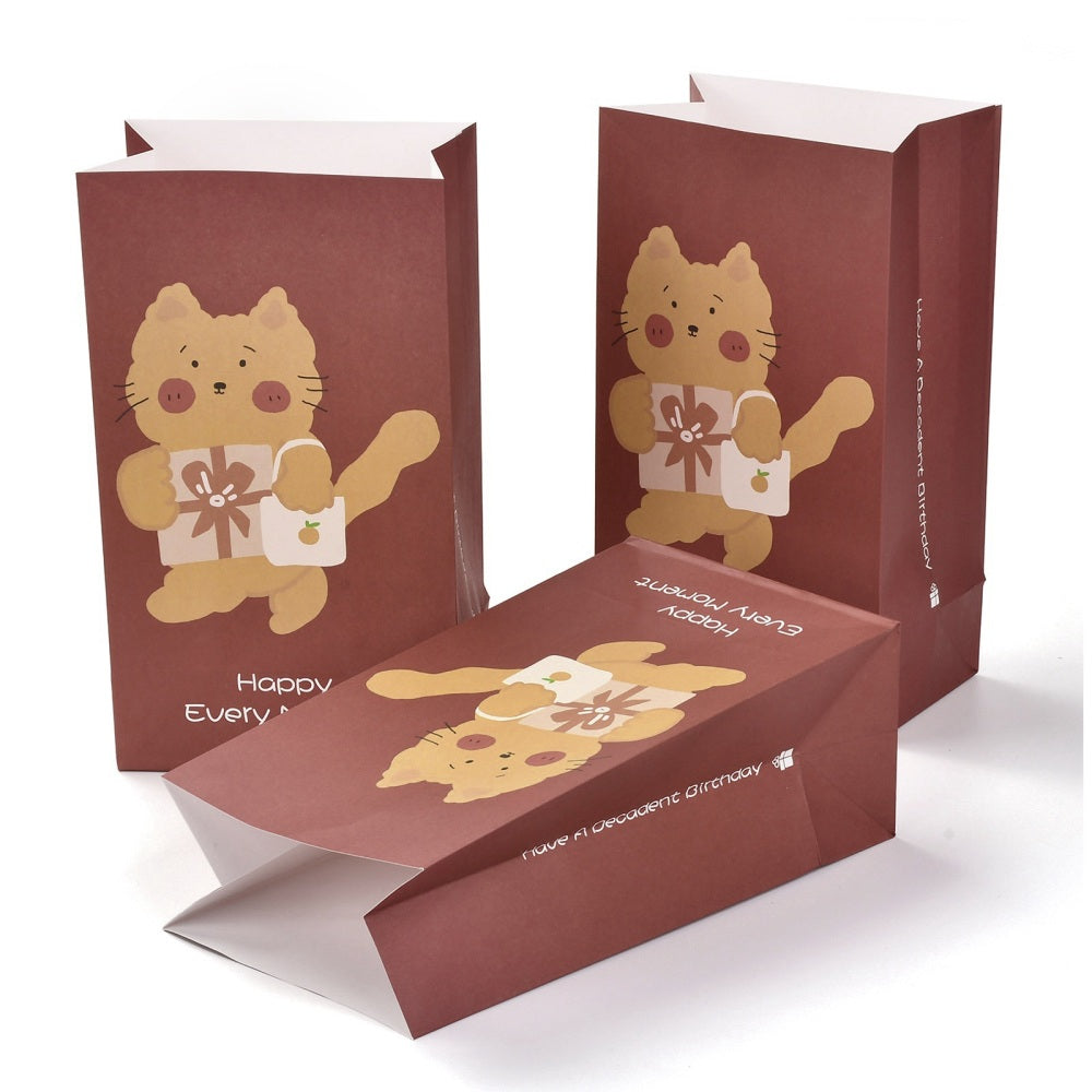 CRASPIRE 2 Bag Rectangle Paper Bags, Animal Pattern with Stickers ...