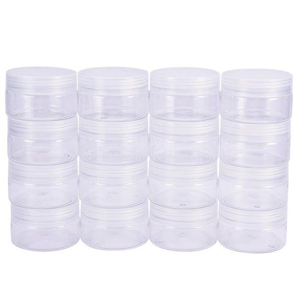 CRASPIRE 1 Set 16 PACK Slime Storage Favor Jars Clear empty wide-mouth ...