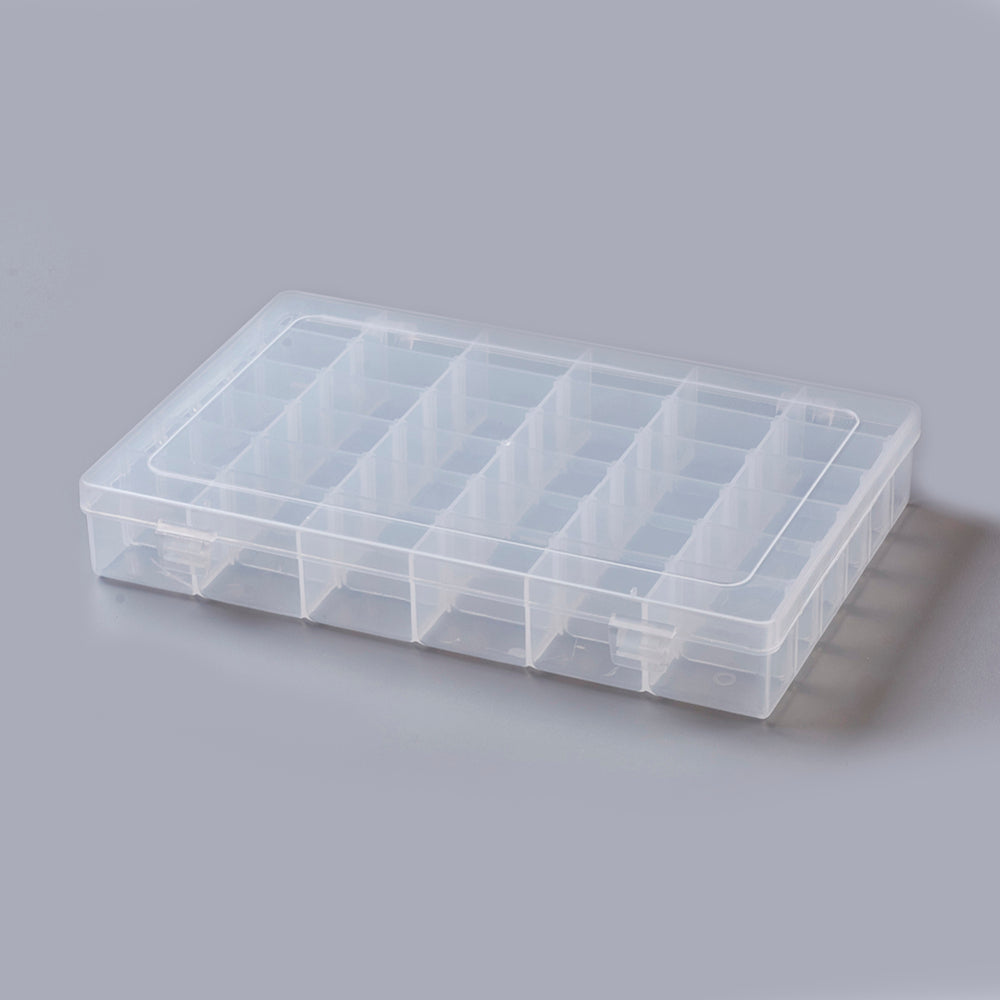 CRASPIRE 10 pcs Plastic Bead Containers, Adjustable Dividers Box, 36 ...