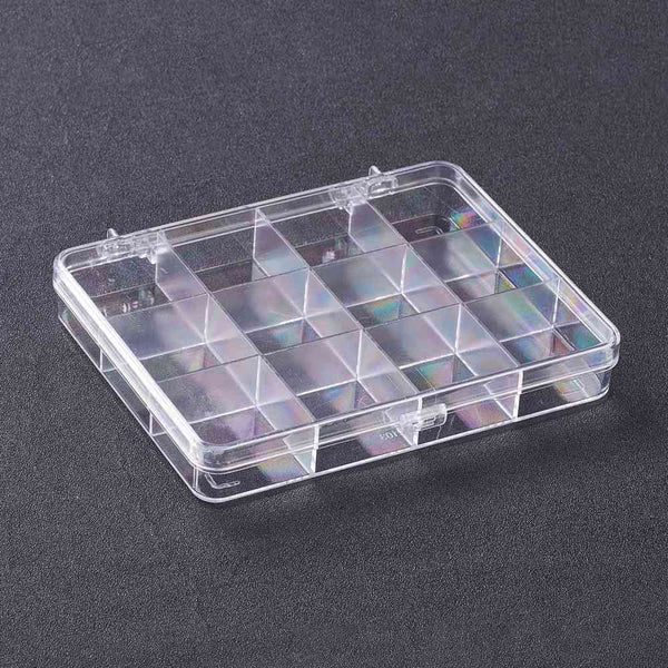 CRASPIRE 25 pcs Rectangle Polystyrene Bead Storage Containers, 12 ...
