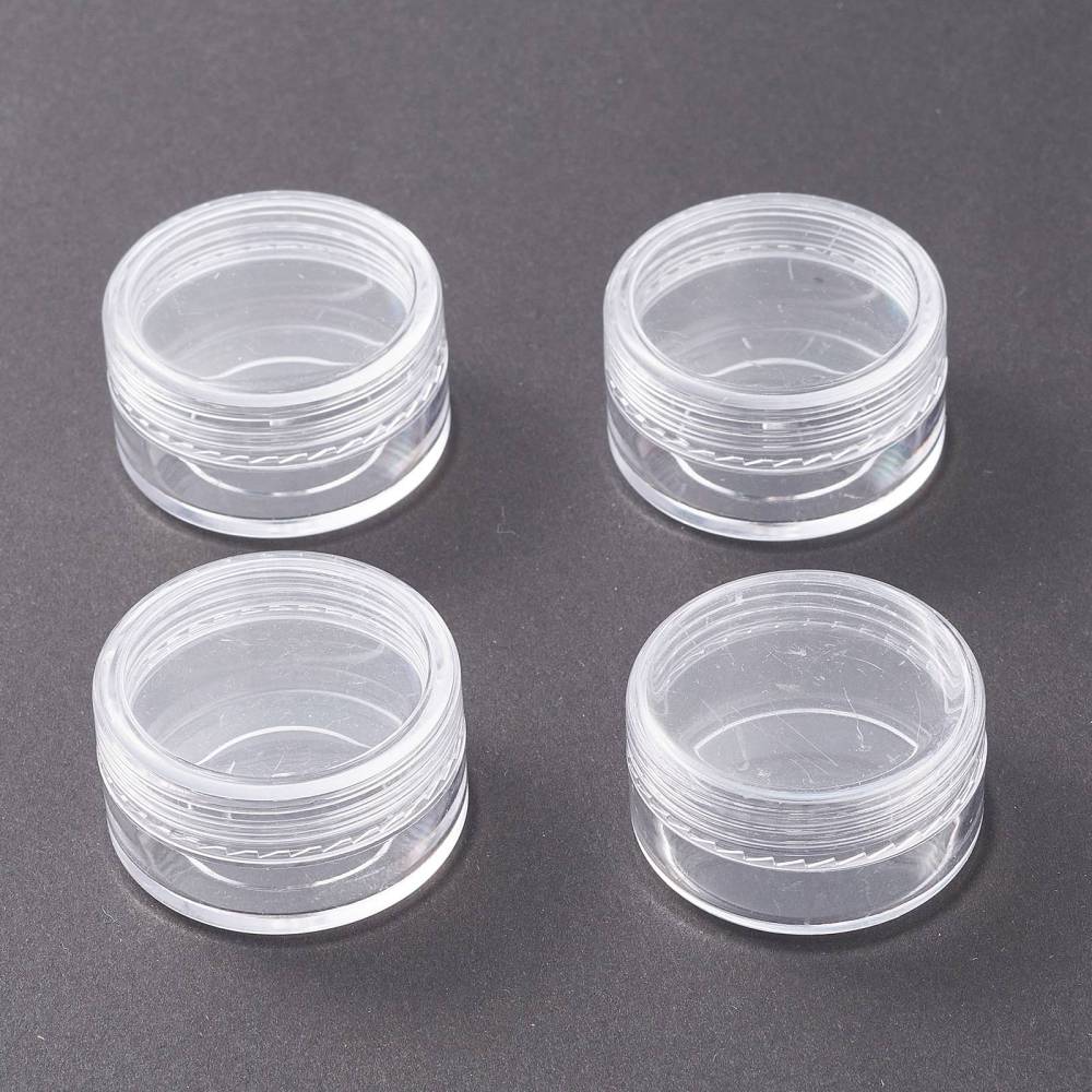 CRASPIRE 80 pcs Column Plastic Bead Containers, Clear, 3.8x2.1cm, Inner ...