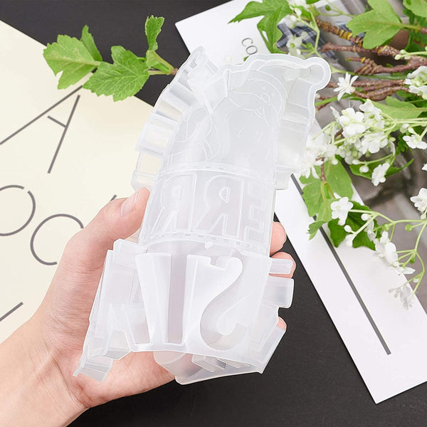 CRASPIRE Christmas DIY Tablet Pendant Hanging Silicone Molds Kit, Resin ...