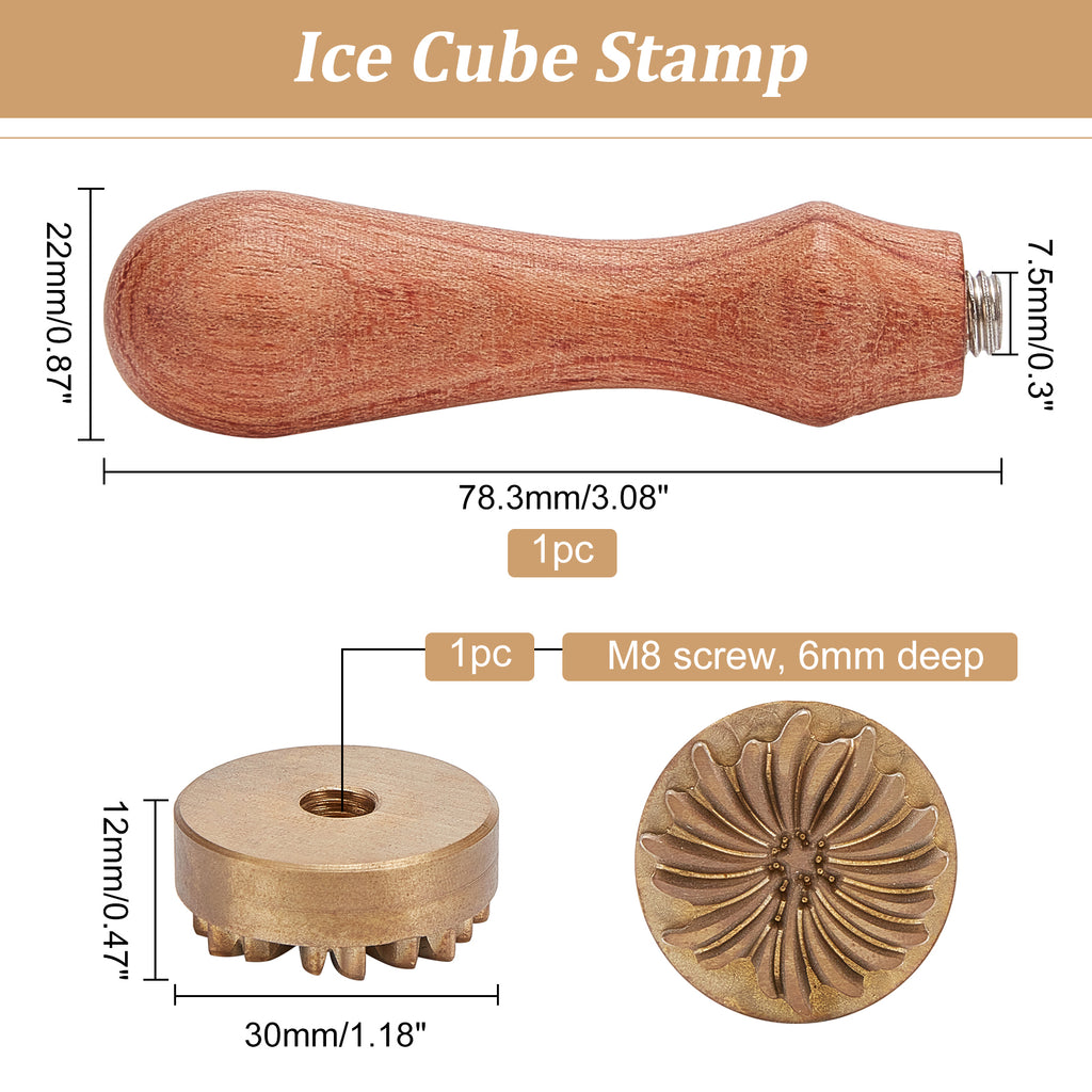 CRASPIRE Archery Ice Stamp Wood Handle Wax Seal Stamp