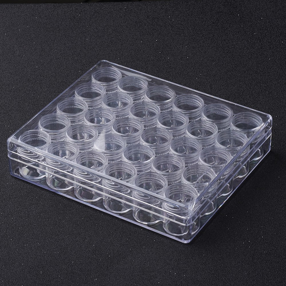 CRASPIRE 3 Set Plastic Bead Containers, Rectangle and Column, Clear ...
